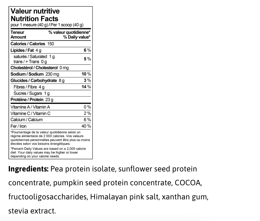 Pro Vege – Énergie PLP - Suppléments et Produits Naturels